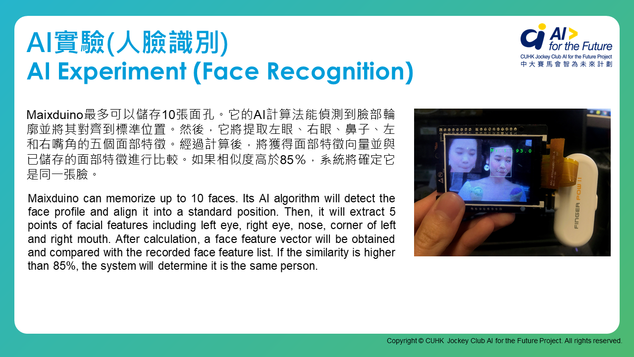 Ai Experiment Face Recognition Ai實驗 人臉識別 Cuhk Jockey Club Ai For The Future Project